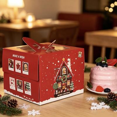 China Art Paper Cake Box with GlossyMatt Lamination and Chocolate Shavings Decoration for Bakery Packaging for sale
