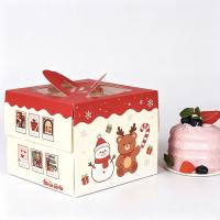 China Flat Packing Cake Box with Glossy Matt Lamination and Paperboard Liner for Safe Pastry Packaging for sale