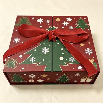 China Custom Logo Christmas Present Box with CDR Drawing Format and Pantone Color + CMYK for Festive Packaging for sale