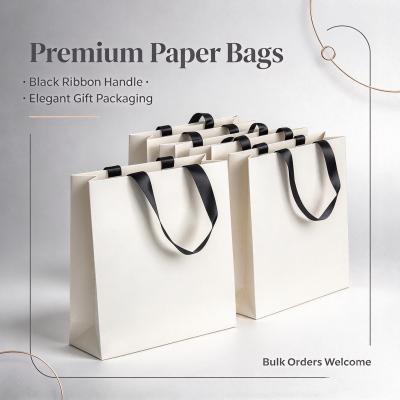 China Biodegradable Paper Bag with Twisted Paper Handles and Offset Printing for Eco Friendly Packaging for sale