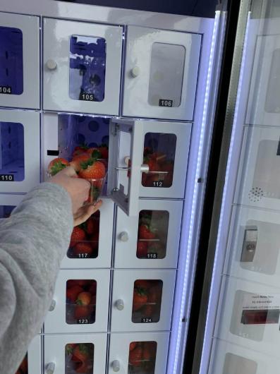 Refrigerated Strawberry Vending Machine