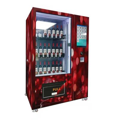 China Commercial Alcohol Vending Machine With Lift System and Age Verification for Glass Bottled Beer Wine Sales for sale