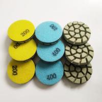 China 3 inch 80mm ceramic transitional diamond grinding pads wet/dry use for concrete scratches removal for sale