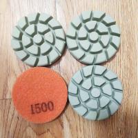 China 3 inch 80mm ceramic transitional diamond grinding pads wet/dry use for concrete scratches removal for sale