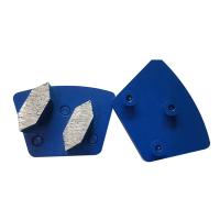 China Trapezoid Double Hexagon Segments 12mm 300 Grit Concrete Grinding Shoe With Screws for sale