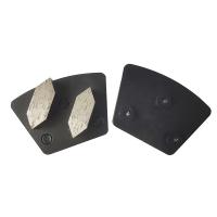 China Trapezoid Double Hexagon Segments 12mm 300 Grit Concrete Grinding Shoe With Screws for sale