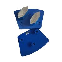 China Trapezoid Double Hexagon Segments 12mm 300 Grit Concrete Grinding Shoe With Screws for sale