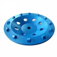 China Round PCD Grinding Wheel 12 Seg 1/4 7 Diamond Cup Grinding Wheel for sale