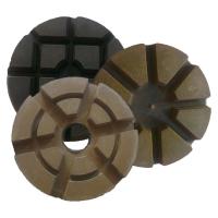 China Brown 5 Inch Concrete Polishing Pads 5mm Thickness Floor Polishing Tools for sale