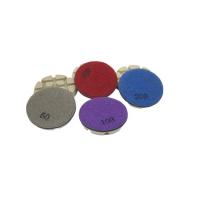 China Round White Resin Floor Polishing Pads 8 Inch Concrete Floor Grinder Pads for sale