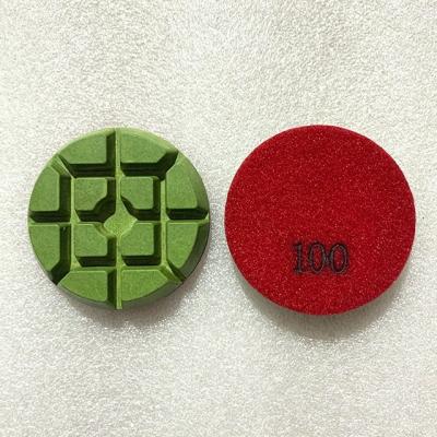 China Round White Resin Floor Polishing Pads 8 Inch Concrete Floor Grinder Pads for sale