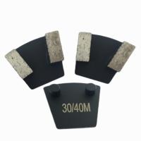China 80 Grit 120 Grit Concrete Grinder Shoes , Diamond Grinding Segment for sale
