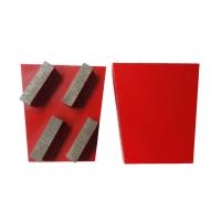 China Concrete Floor Diamond Grinding Tools Trapezoid Four Segments 40*10*10mm for sale
