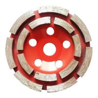 China 9 Inch 7 Inch Concrete Grinding Wheel , Double Row Segment 6mm Diamond Grinding Cup Wheel for sale