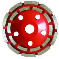 China 9 Inch 7 Inch Concrete Grinding Wheel , Double Row Segment 6mm Diamond Grinding Cup Wheel for sale