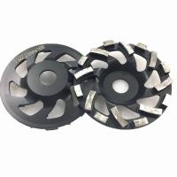 China 4 Inch Diamond Cup Wheel L Type Angle Grinder Concrete Polishing Wheel for sale