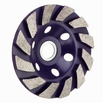 China 100mm Diamond Concrete Grinding Cup Wheel Customized With 12 Sharp Segments for sale