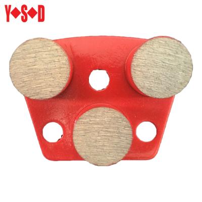 China Grit 30 Concrete Polishing Tools Trapezoid Diamond Grinding Tools With 3 Drum Segment for sale