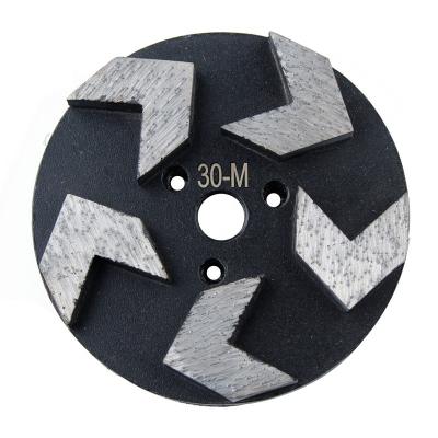 China Black 6 Inch 220mm Concrete Diamond Grinding Disc For Polishing Metal for sale