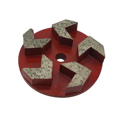 China 100mm 125mm Concrete Grinding Disc / Disk  Grit 180 With Arrow Shaped Cutter Head for sale