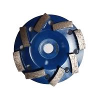 China 10 Inch 250mm Concrete Diamond Tools Metal Bond Diamond Grinding Wheel Disc With 8 Segments for sale