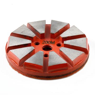 China Orange Concrete Grinding Disc Grit 150 10mm Metal Grinding Block for sale