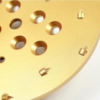 China Concrete Diamond PCD Grinding Disc 4 Inch Yellow Round Shape for sale