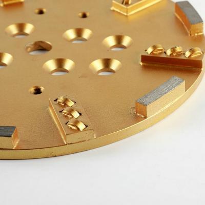 China Concrete Diamond PCD Grinding Disc 4 Inch Yellow Round Shape for sale