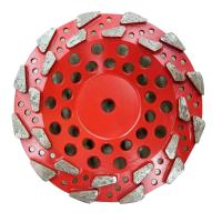 China 180mm 7 Inch Diamond Cup Wheels Medium Bond With Z Shape Segments for sale
