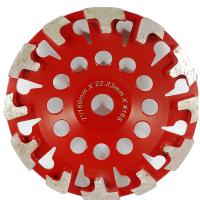 China 180mm 7 Inch Diamond Cup Wheels Medium Bond With Z Shape Segments for sale