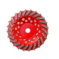 China 180mm 7 Inch Diamond Cup Wheels Medium Bond With Z Shape Segments for sale