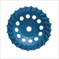 China 4 Inch 5 Inch Concrete Grinding Wheel Cup Shaped With Arrow Cross Section for sale
