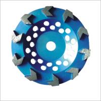 China 4 Inch 5 Inch Concrete Grinding Wheel Cup Shaped With Arrow Cross Section for sale