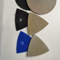China 800#  Triangle Resin Diamond Polishing Pads , Granite Marble Polishing Pads for sale