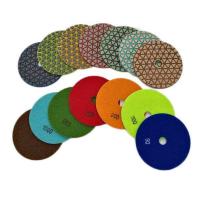 China 3 Step Resin Floor Polishing Pads 4 inch 100mm For Wet And Dry for sale