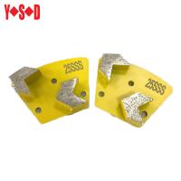 China Metal Bond Diamond Grinding Shoes Trapezoid Double Bars 6# - 300# Concrete Grinder Shoe for sale