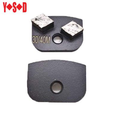 China 2 Segments Diamond Grinding Shoes 16# 36# Hard Bond For Floor for sale