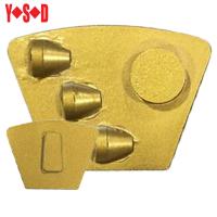 China Concrete PCD Removal Tooling Diamond Grinding Shoes Trapezoid Shape With Round Segment for sale
