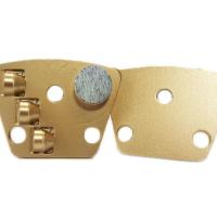 China Concrete PCD Removal Tooling Diamond Grinding Shoes Trapezoid Shape With Round Segment for sale