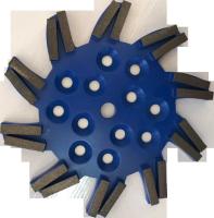 China 250mm Concrete Grinding Plate Grit 30 Soft Bond For Wet / Dry Grinding for sale