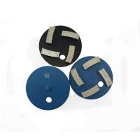 China 4 Heads Diamond Concrete Grinding Plate Grit 30 - Grit 120 For Polishing Stone Floor for sale