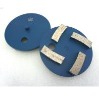 China 4 Heads Diamond Concrete Grinding Plate Grit 30 - Grit 120 For Polishing Stone Floor for sale