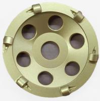China Diamond PCD Cup Grinding Wheel Arbor Hole Size 22.23mm / M14 Standard Hardness for sale