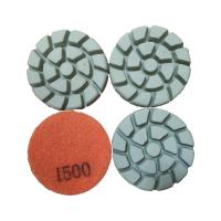 China 10mm Concrete Dry Grinding Resin Sheet Polishing Pad 3 inch 75mm Thickness for sale