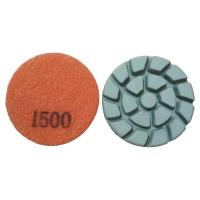 China 10mm Concrete Dry Grinding Resin Sheet Polishing Pad 3 inch 75mm Thickness for sale
