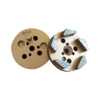 China 5 Segment Diamond Concrete Grinding Block For Coating Removal And Concrete Preparation for sale