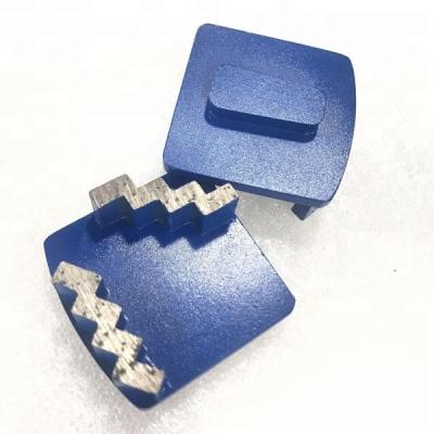 China 2 Segments Redi Lock Diamond Segments For Ground Grinder Concrete Floor Grinding for sale