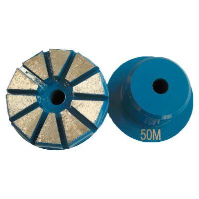 China 10mm Ground Grinding Metal Bond Tooling With 10 Segments Concrete Grinding Plugs for sale