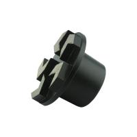 China 5 Arrow Segments Metal Bond Tooling Diamond Concrete Grinding Block Back Plug 3inch for sale