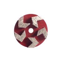 China 5 Arrow Segments Metal Bond Tooling Diamond Concrete Grinding Block Back Plug 3inch for sale